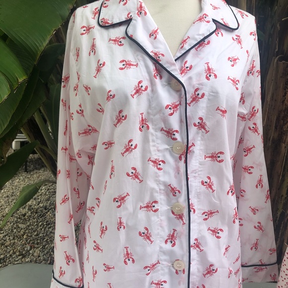 cat’s pajamas | Intimates & Sleepwear | Lobster Print Cotton Pajamas ...
